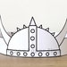 Viking Helmet Paper Crown Coloring Printable Kid Craft - Etsy