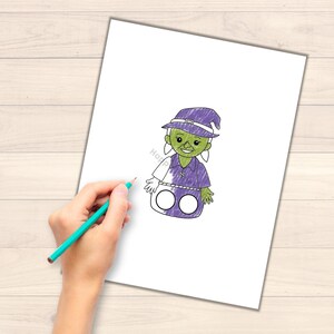 Witch Paper Craft Printable Halloween Spooky Day Finger Puppet Kids ...