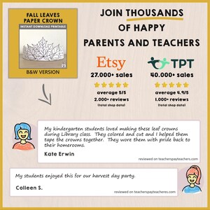 Fall Leaves Paper Headband Crown Hat Thanksgiving Autumn Party Coloring ...