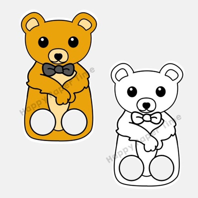 Bear Paper Craft Printable Woodland Animal Finger Puppet Kids | Etsy