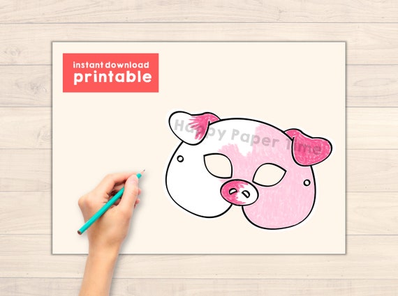 Paper & Party Supplies Party Supplies Pig Mask printable Farm Party ...