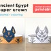 Ancient Egypt Cat Paper Crown Hat Template Party Coloring Printable ...