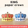 Lion Paper Crown Printable Coloring Table Decor Kids Craft Lion ...