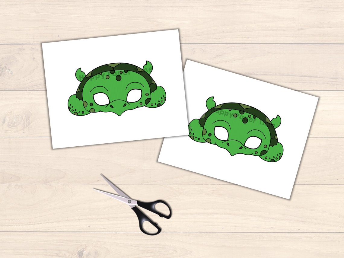 Sea Turtle Mask Template Costume Kids Diy Ocean Sea Animal - Etsy