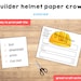Construction Worker Builder Helmet Paper Crown Party Printable - Etsy