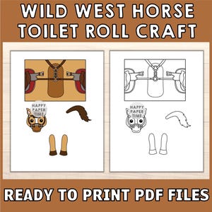 Horse Toilet Paper Roll Craft Wild West Party Coloring Printable ...
