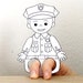 Police Officer Paper Craft Printable Community Helper Finger Puppet ...