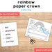 Rainbow Paper Crowns Astronomy Summer Spring Printable Kids Craft ...