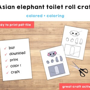 Asian Elephant Toilet Paper Roll Craft Asian Animal Jungle Party ...