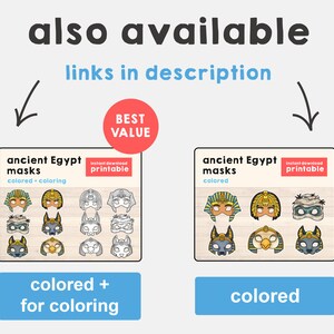 Ancient Egypt Masks Template Pharaoh Cleopatra Mummy Horus Anubis Bast ...