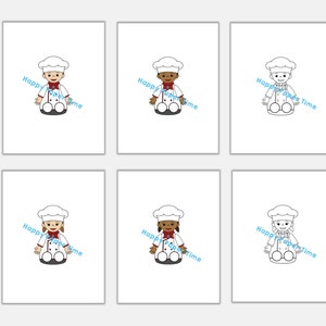 Chef Cook Paper Craft Printable Community Helper Finger Puppet Kids ...