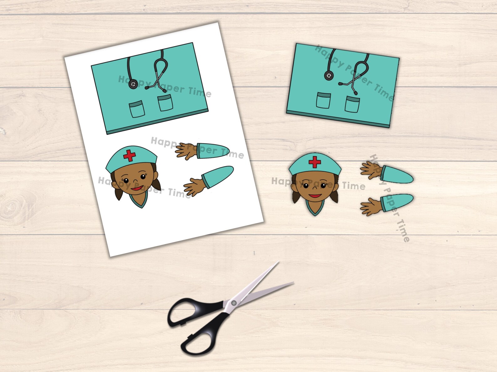 Nurse Toilet Paper Roll Craft Doctor Party Coloring Printable - Etsy