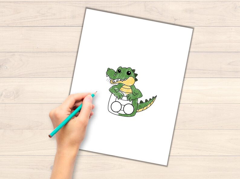 Crocodile Paper Craft Printable Australian Animal Finger - Etsy