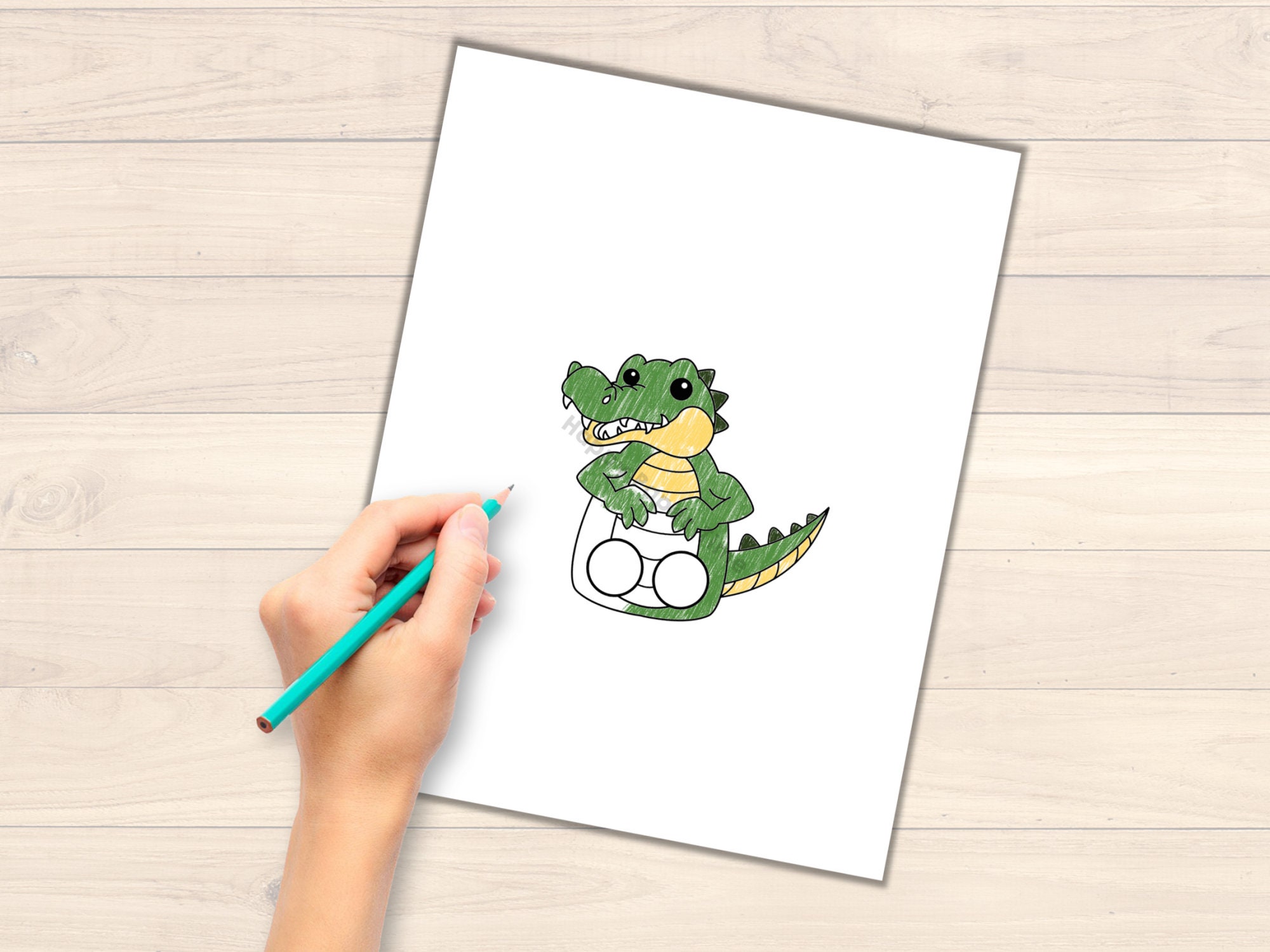 Crocodile Paper Craft Printable Australian Animal Finger - Etsy India