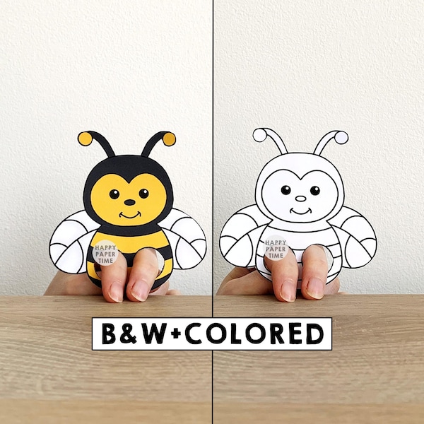 Bee Finger Puppet - Etsy