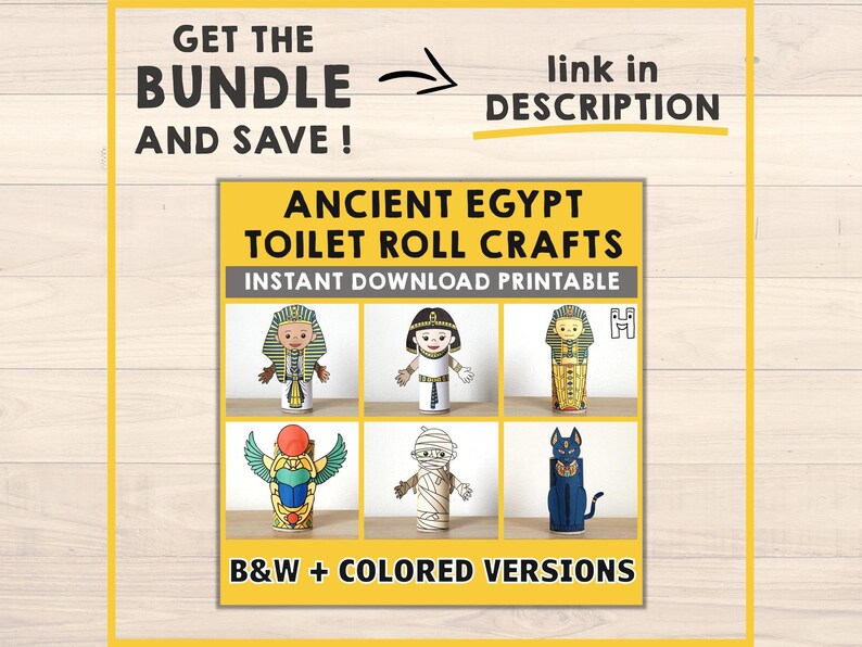 Mummy Toilet Paper Roll Craft Ancient Egypt Party Coloring Printable ...