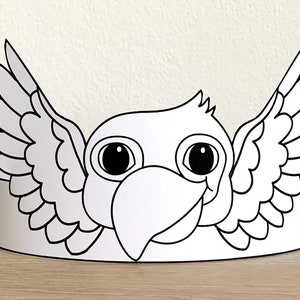 Parrot Paper Crown Headband Pet Animal Printable Kids Craft Bird Party ...