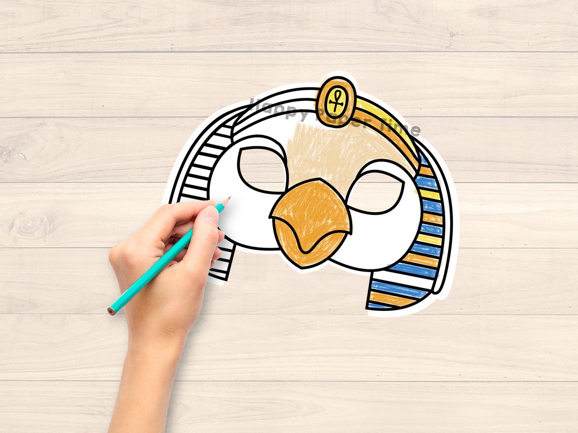 Horus Egypt God Mask Ancient Egypt Party Mask Template Costume - Etsy