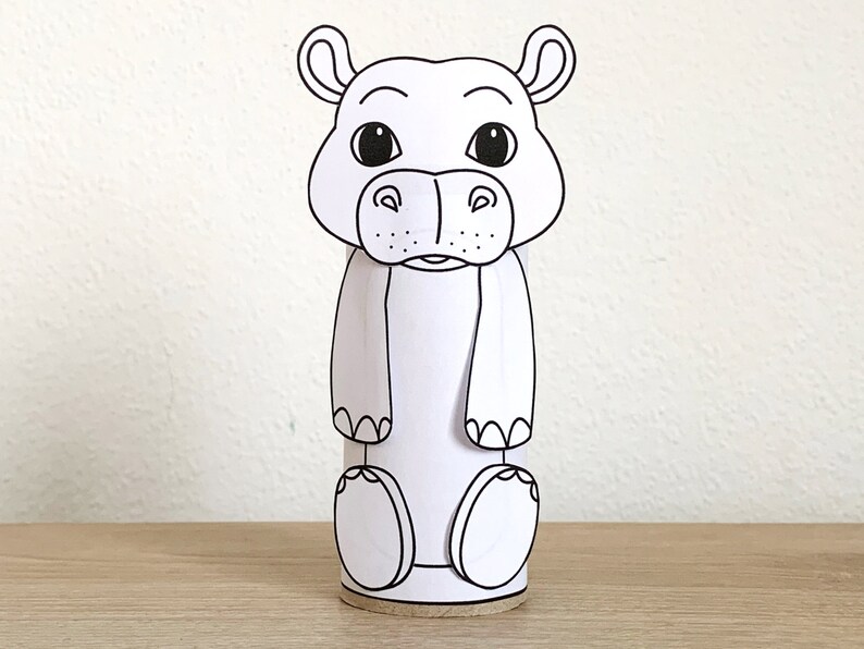 Hippo Toilet Paper Roll Craft African Animal Safari Party - Etsy