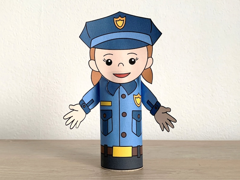 Police Officer Toilet Paper Roll Craft Policeman Party - Etsy