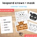 Leopard Paper Crown Mask Jungle Cat Animal Template Coloring Activity ...