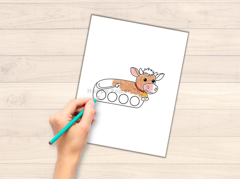 Cow Paper Craft Printable Farm Animal Finger Puppet Kids Craft | Etsy