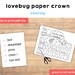 Lovebug Valentine Paper Crown Party Activity Printable Kids Easy Craft ...