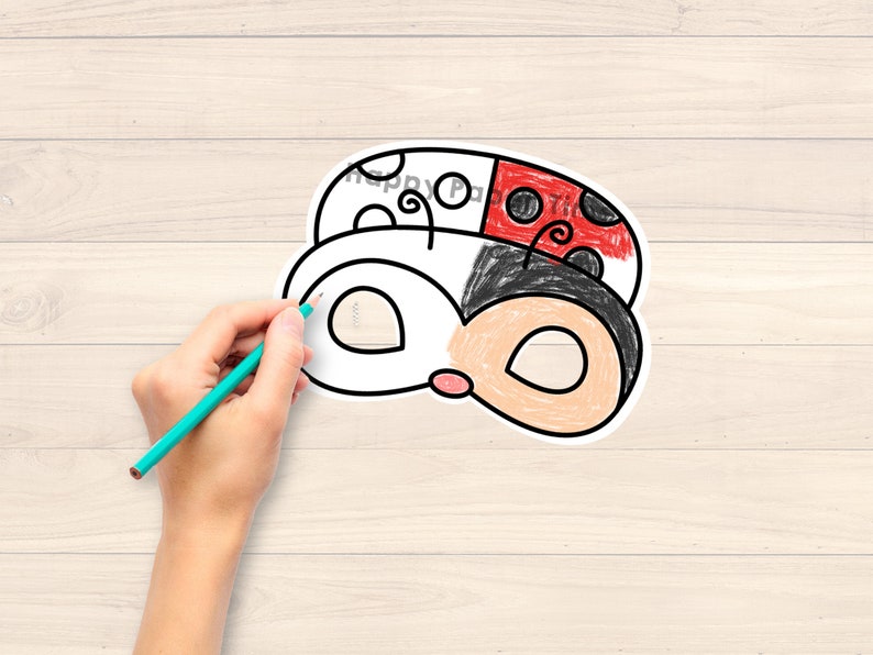 Ladybug Mask Costume Animal Mask Printable Party Favor Insect | Etsy