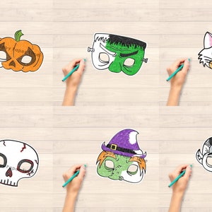 Halloween Mask Kids Diy Halloween Costume Pumpkin Mask Witch Mask ...