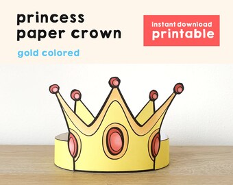 Princess Paper Crown Prince Coloring Printable Kid Craft Princess ...