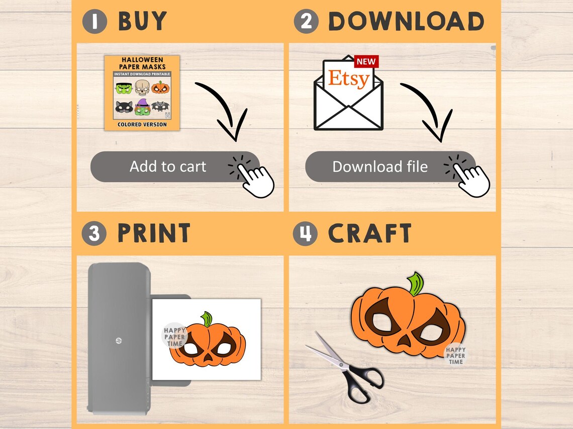 Halloween Mask Kids Diy Halloween Costume Pumpkin Mask Witch Mask ...
