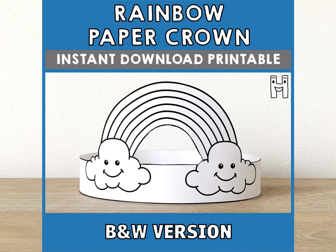 Rainbow Paper Crowns Astronomy Summer Spring Printable Kids Craft ...