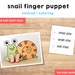 Snail Paper Craft Printable Finger Puppet Bug Template Kids Craft ...