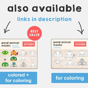 Pond Animals Paper Mask Craft Activity Template for Kids, Duck, Frog ...