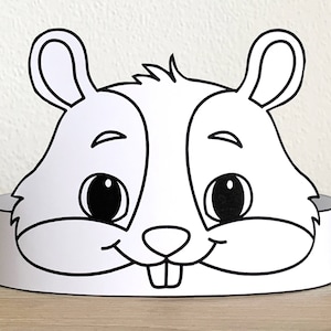 Hamster Paper Crown Headband Pet Animal Printable Kids Craft Rodent ...