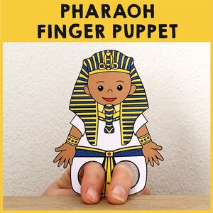 Pharaoh Paper Craft Printable Ancient Egypt Finger Puppet Kids Craft ...