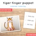 Tiger Paper Craft Printable Asian Animal Finger Puppet Kids Craft ...