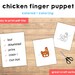 Chicken Paper Craft Printable Farm Animal Finger Puppet Kids - Etsy