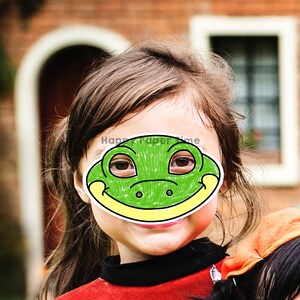 Frog Mask Template Costume Kids Diy Pond Animal Party Fun Favor ...