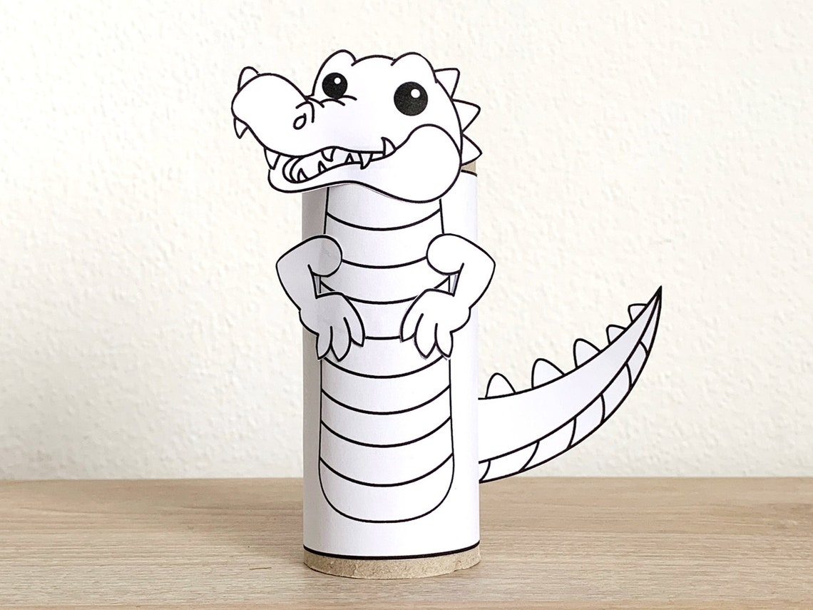 Crocodile Toilet Paper Roll Craft Australian Animal Party | Etsy