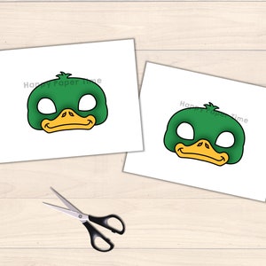 Duck Mask Template Costume Kids Diy Pond Animal Party Fun Favor ...