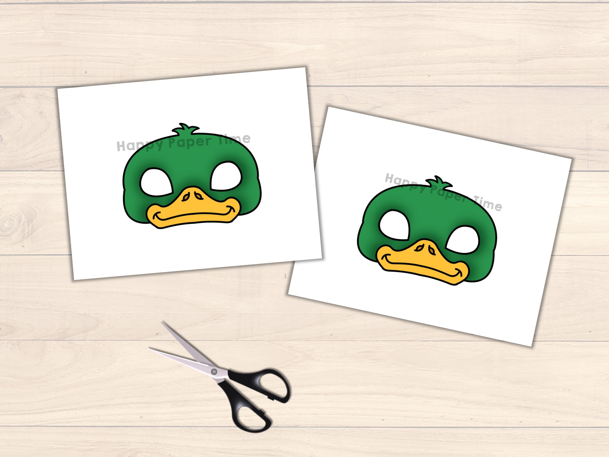 Duck Mask Template Costume Kids Diy Pond Animal Party Fun - Etsy