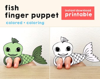 DIY Printable Finger Puppets Under the Sea Characters PDF Download ...