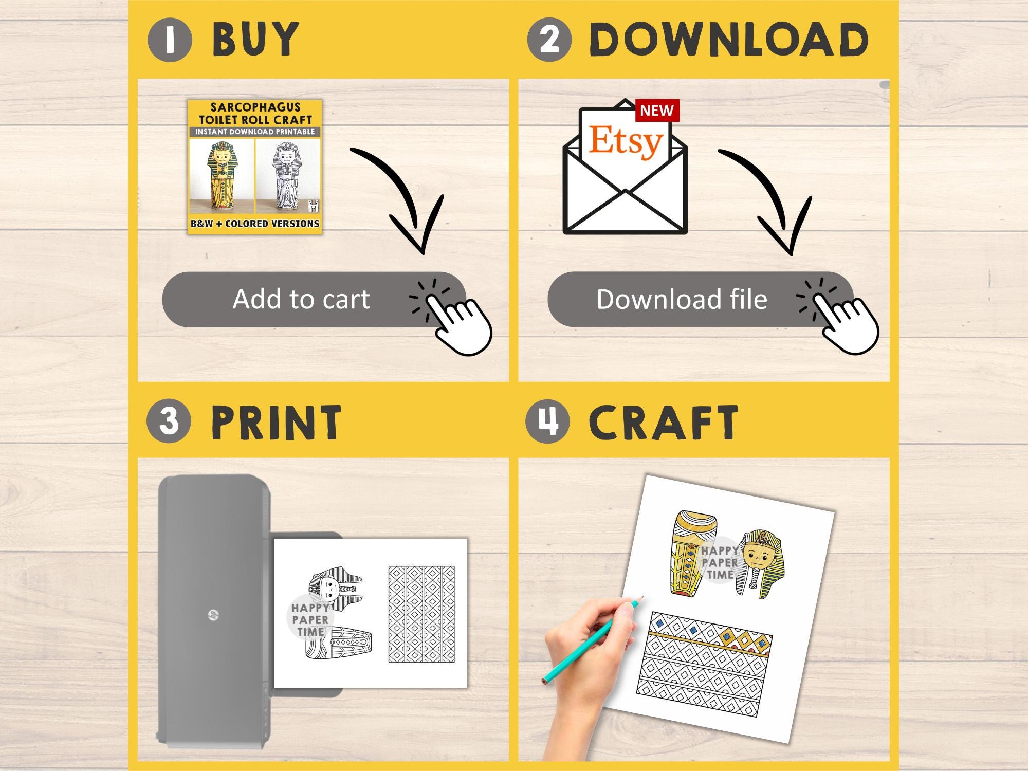 Sarcophagus Toilet Paper Roll Craft Ancient Egypt Party Coloring ...