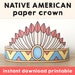 Native American Paper Craft Headdress Crown Party Template Printable ...