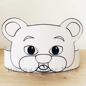 Bear Paper Crown Activity Printable Kids Craft Woodland Forest Birthday ...