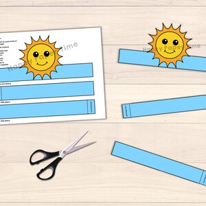 Sun Paper Crowns Astronomy Summer Spring Printable Kids Craft Birthday ...