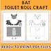 Bat Toilet Paper Roll Craft Halloween Spooky Party Coloring Printable ...