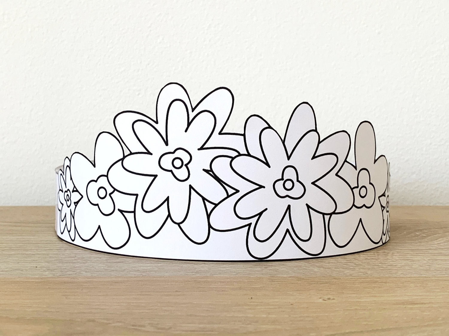 Flower Paper Crown Party Coloring Printable Kids Craft Spring - Etsy UK