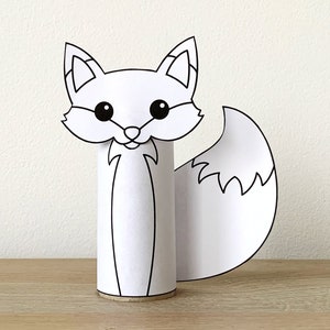 Fox Toilet Paper Roll Craft Forest Woodland Party Coloring Printable ...